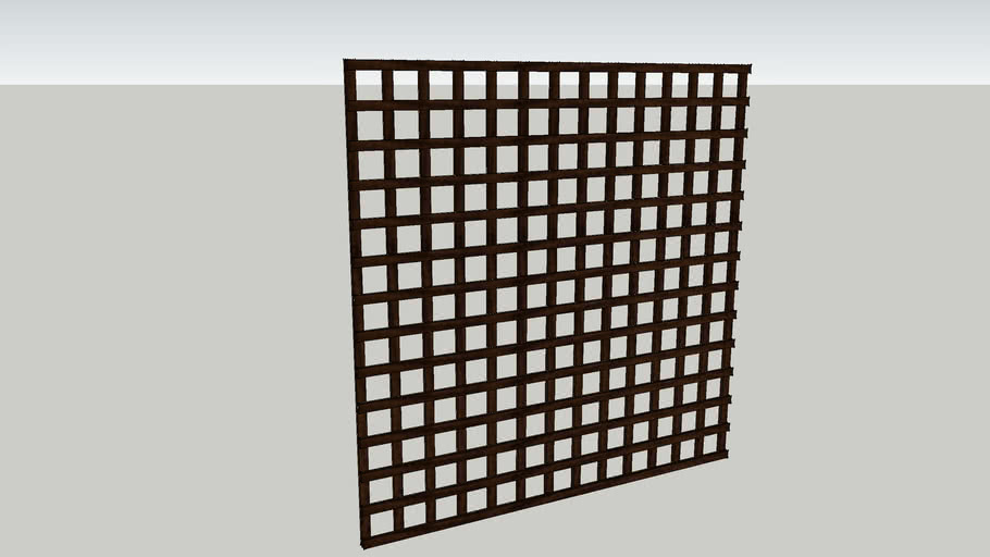 Garden Trellis Dark Oak 6ft 1830mm | 3D Warehouse