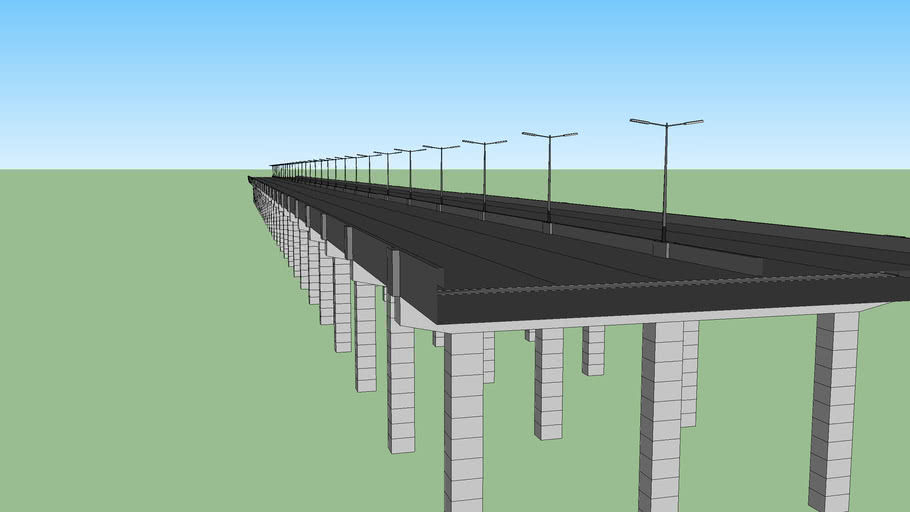 Elevated highway with lamps added | 3D Warehouse