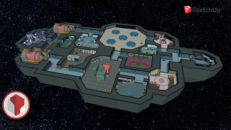 Kopie von Among Us - The Skeld Map | 3D Warehouse