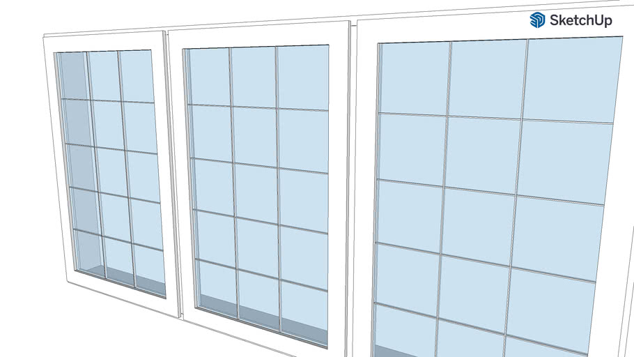Resized version of SketchUp Labs Multi-Unit Window | 3D Warehouse