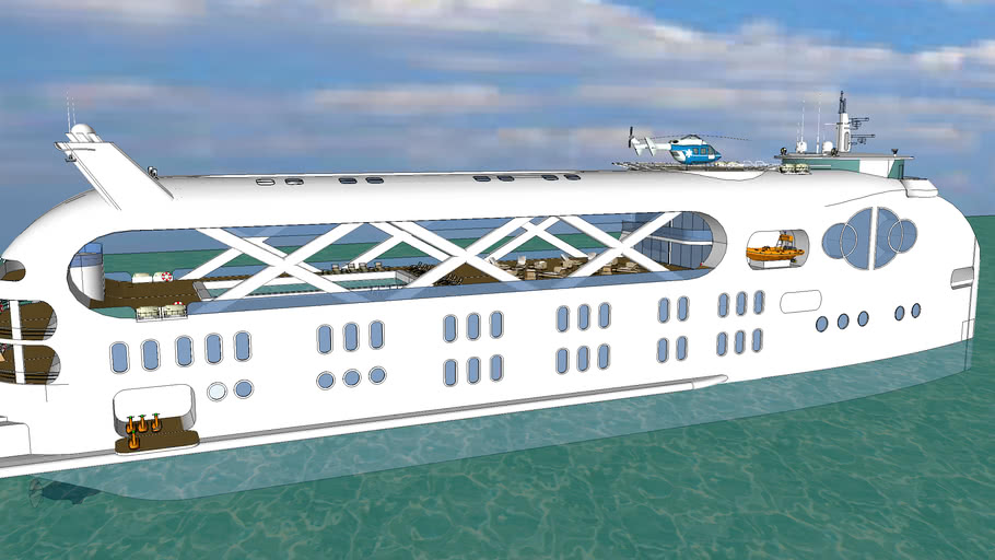 pocket cruise ship - mini cruise ship with an - X- BOW | 3D Warehouse