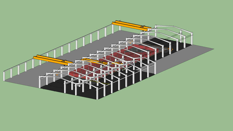 Precast factory Layout Sketch | 3D Warehouse