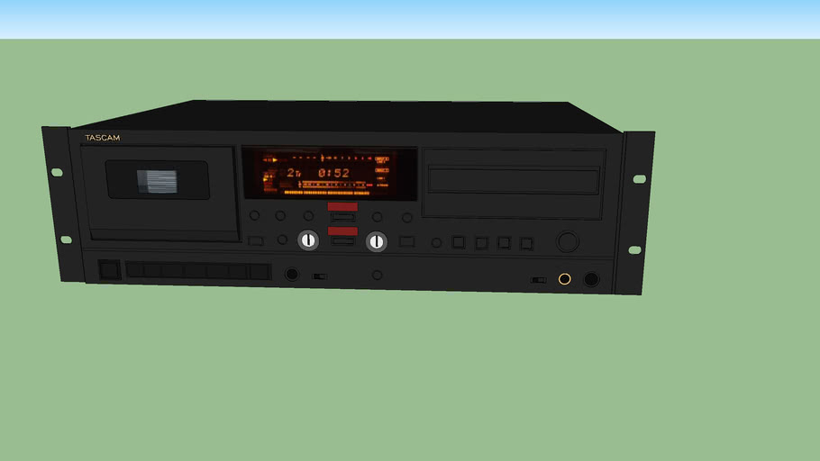 Tascam CC-222 MK4 rackmount CD/cassette player | 3D Warehouse