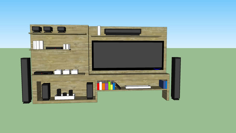 rack com tv | 3D Warehouse