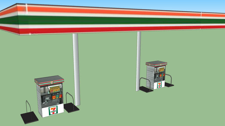 7 eleven petrol pumps | 3D Warehouse