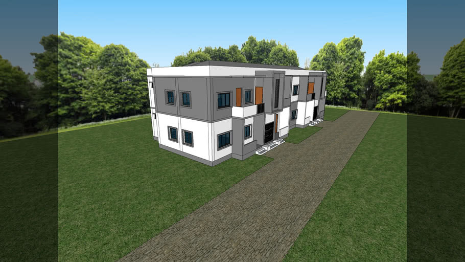 2 Storeyed Staff Housing | 3D Warehouse