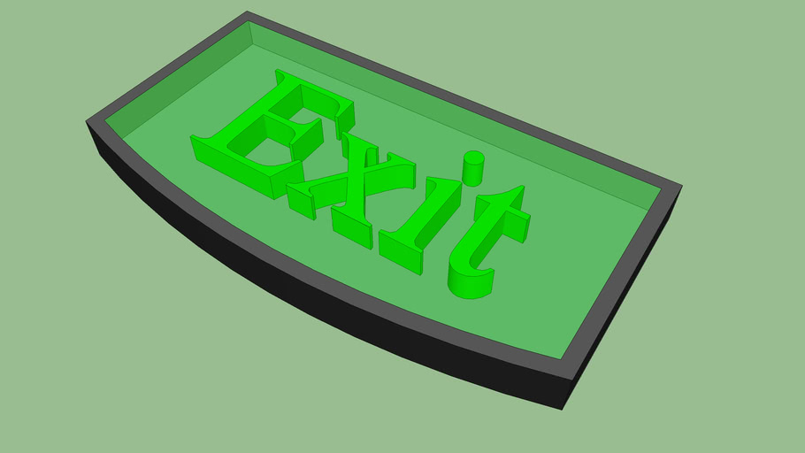 Exit sign | 3D Warehouse