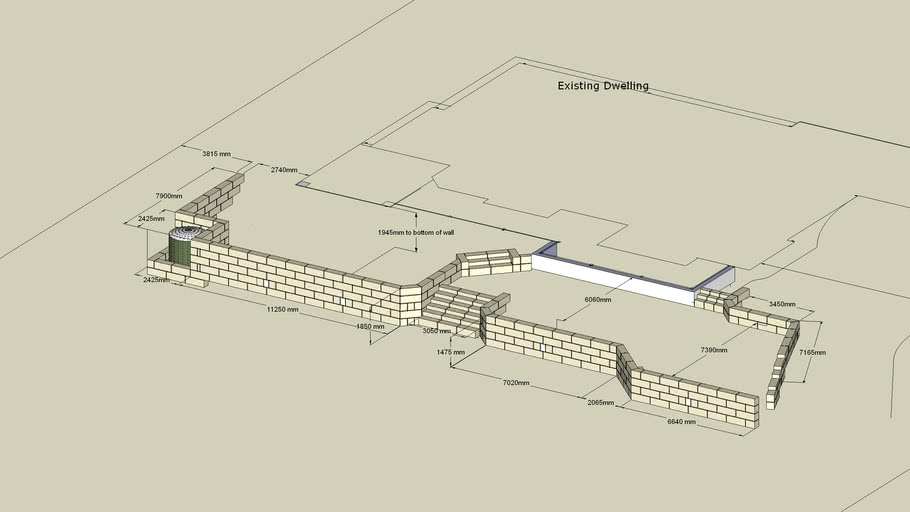Limestone Retaining Wall | 3D Warehouse
