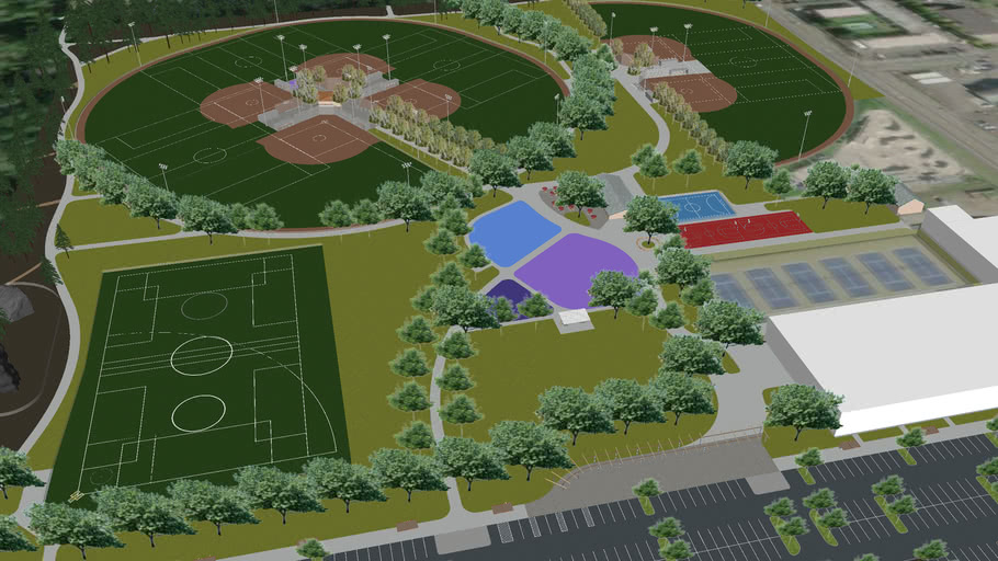 Sprinker Recreation Center Master Plan Option 1 | 3D Warehouse