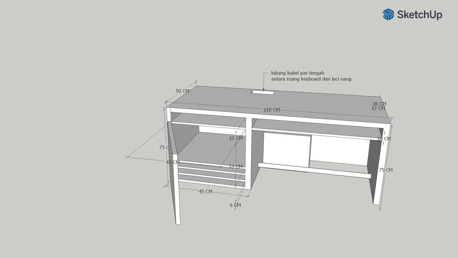 Meja Komputer | 3D Warehouse