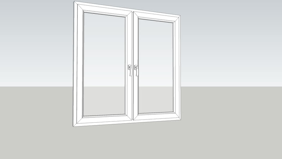 Plastic window 1200 x 1200 mm | 3D Warehouse