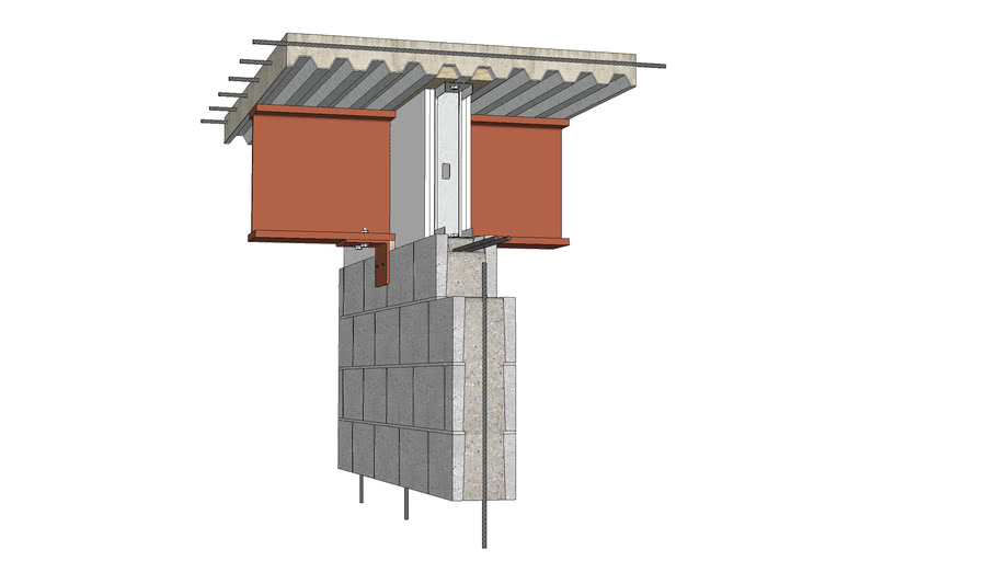 02.120.0227 Wall restraint at perpendicular steel beam | 3D Warehouse
