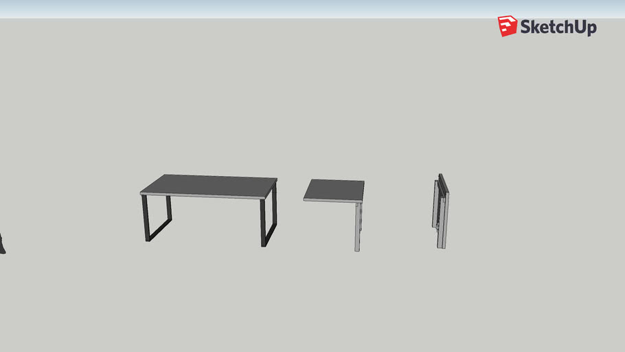 Table with attachable extension | 3D Warehouse
