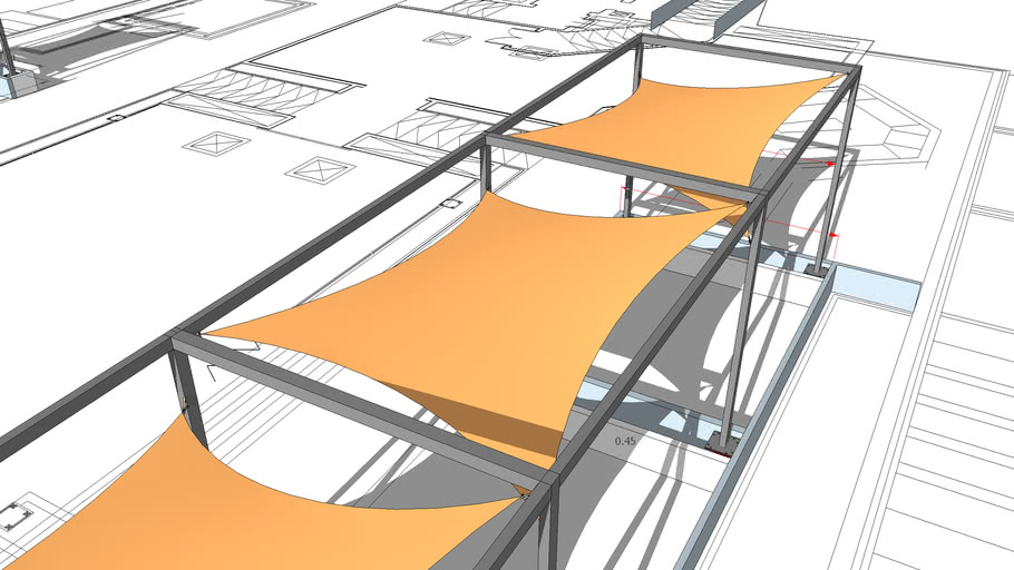 tensile shades detailed model | 3D Warehouse
