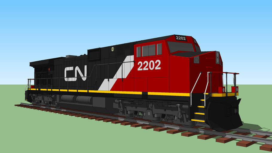 GE Dash 9-44CW CN 2202 Locomotive | 3D Warehouse