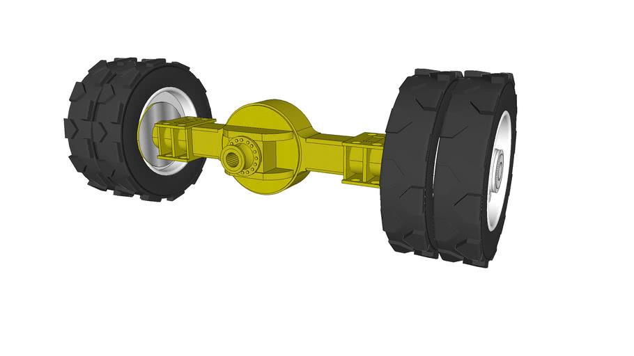 Wheel Loader axle with wheels | 3D Warehouse