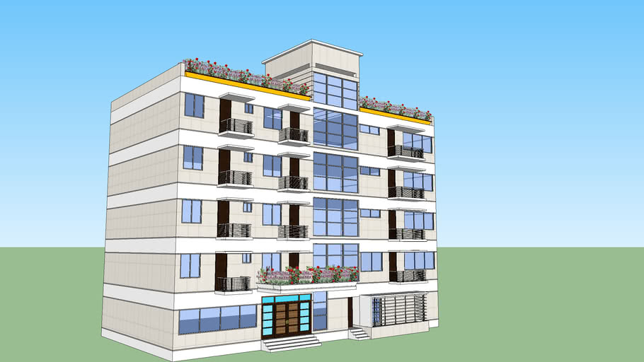 5-Storied Residence Building | 3D Warehouse