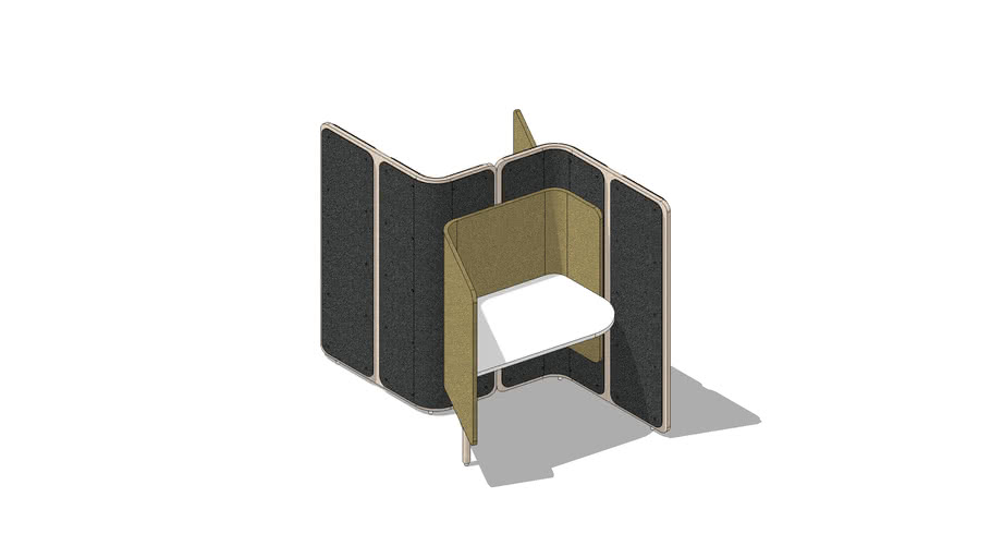 Private Work Booth Two Person : COPPICE-LIBRARY-02 : Orangebox | 3D ...