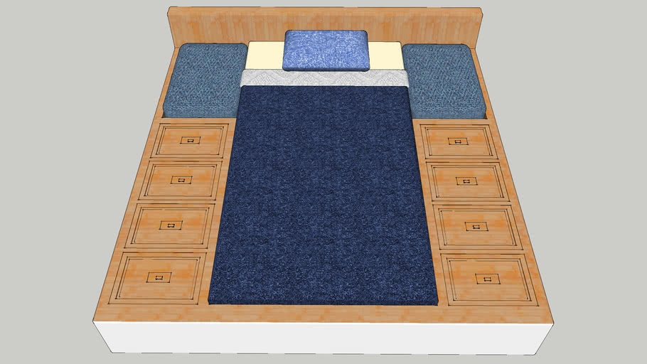 Platform Single Bed V2.0 | 3D Warehouse