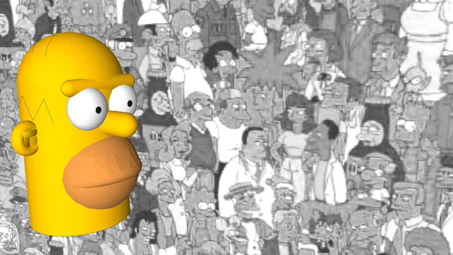 Homer Simpson's head 3D | 3D Warehouse