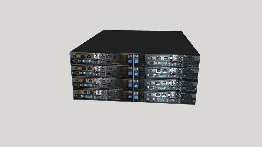 Hewlett Packard Proliant Chassis with 8 x HP-Proliant SL 170 Blades ...