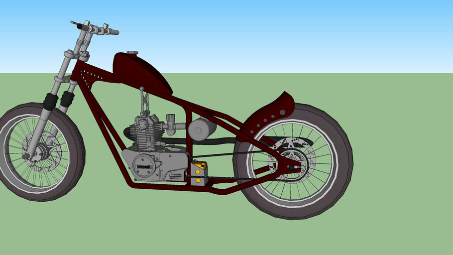 kawasaki chopper motorcycle | 3D Warehouse