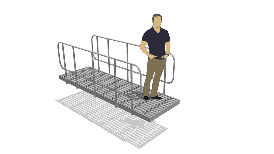Slotted Tube Catwalk Section | 3D Warehouse