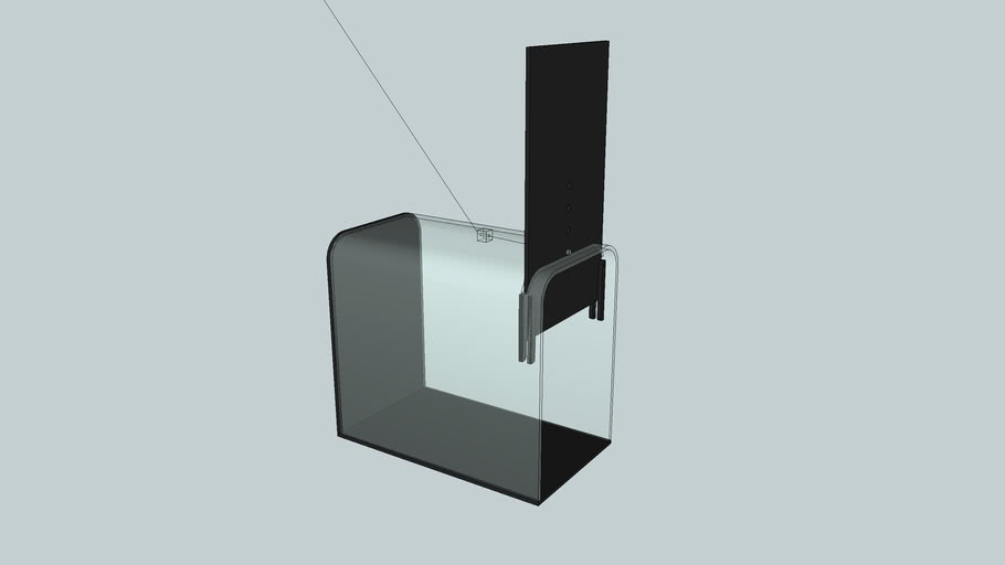 Fish Trap 12'L x 7'W x 10'H, Clear PETG and Black Acrylic | 3D Warehouse