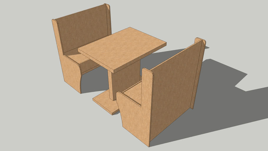 Wooden Booth | 3D Warehouse