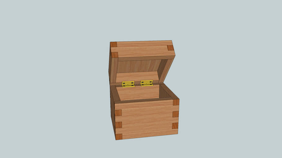 Small box, half open lid | 3D Warehouse