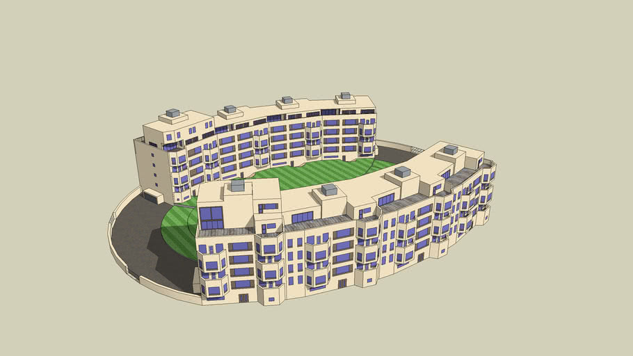 Curved Apartment Complex | 3D Warehouse