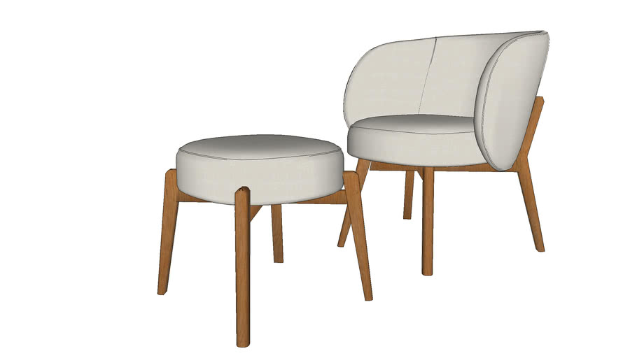seating with leg rest | 3D Warehouse