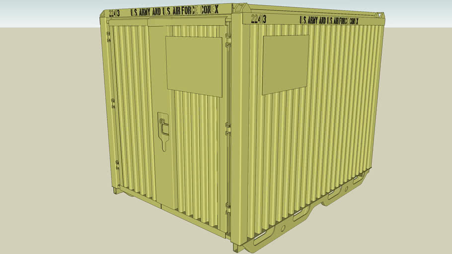 U.S. Army ConEx box — the Vietnam war original container ; fully ...