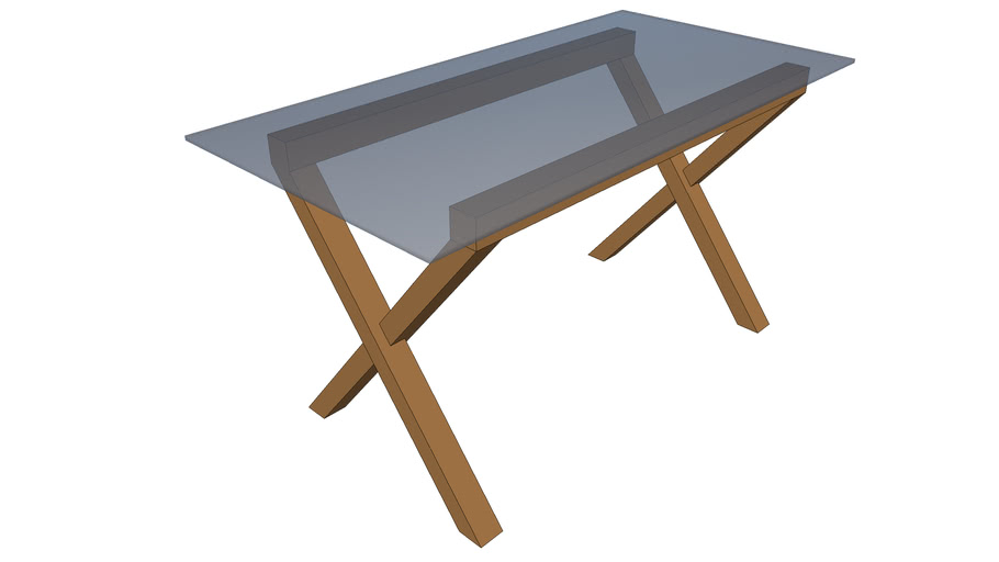 cross leg table | 3D Warehouse