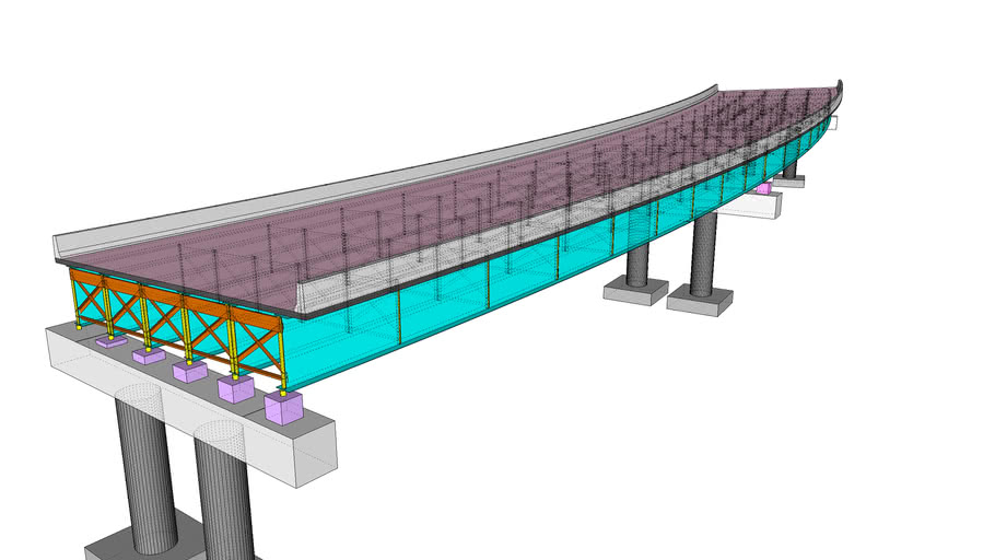 Prefabricated beam bridge | 3D Warehouse