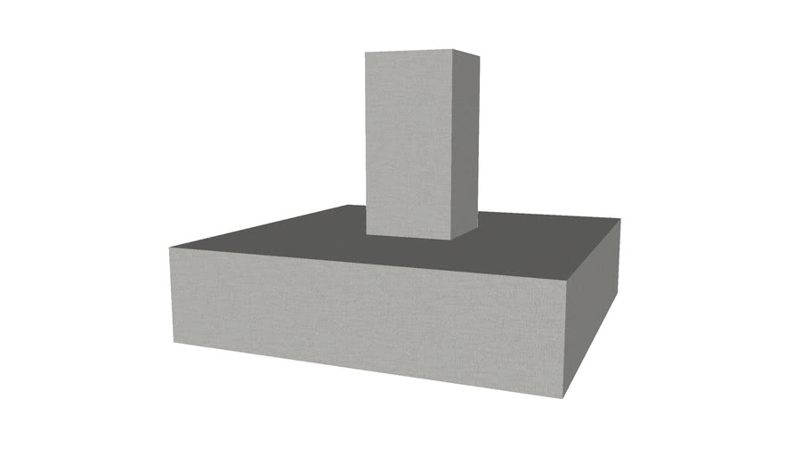 Spread Pier Footing 48inx48in - Detailed | 3D Warehouse