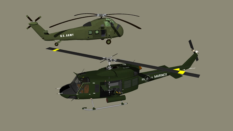 Vietnam_era+helicopters | 3D Warehouse