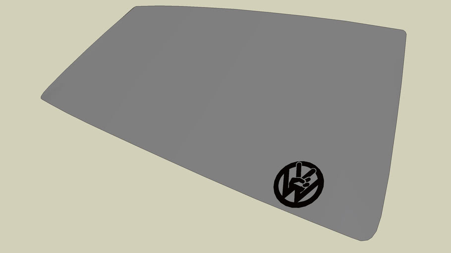 VW golf Mk2 rear window (with VW sticker) | 3D Warehouse