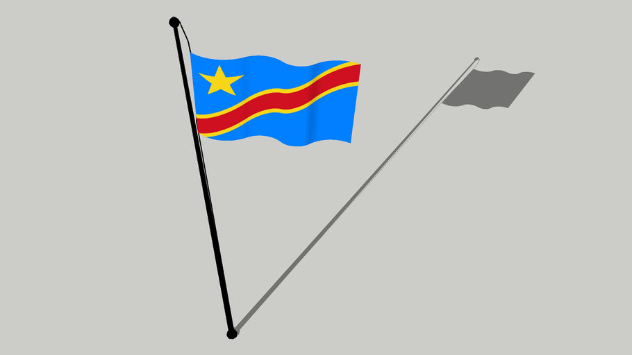 Flag of Democratic Republic of Congo - Drapeau de la République ...