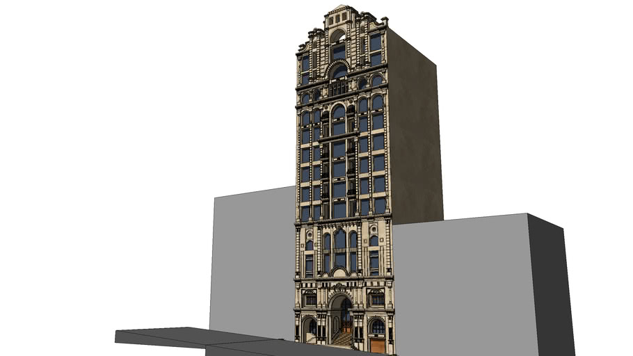 Classic facade design with a lot of details | 3D Warehouse