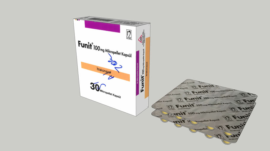 Nobel Funit Itrakonazol Tablet Medicine | 3D Warehouse