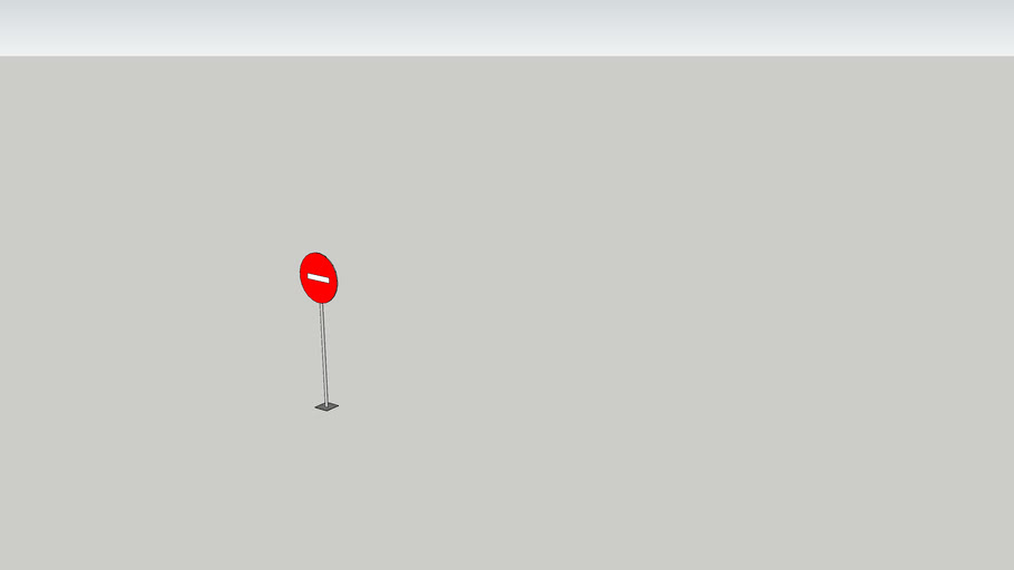 no entry signboard | 3D Warehouse