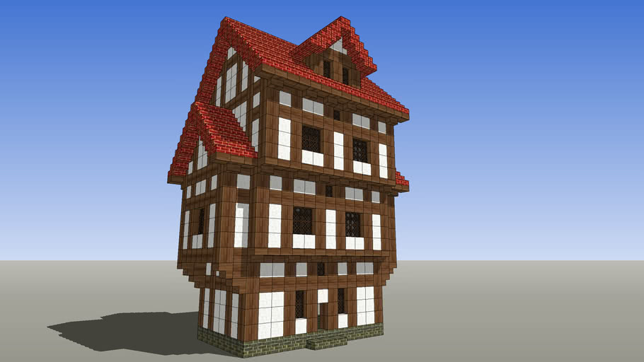Timbered house in minecraft | 3D Warehouse