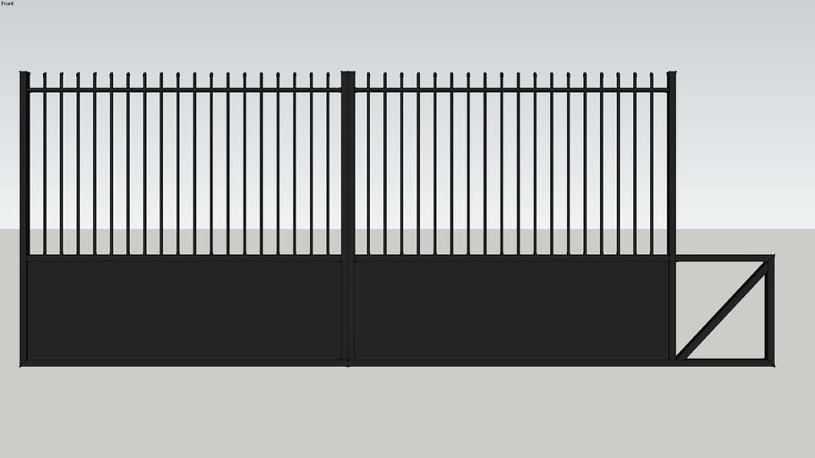 Sliding gate 4m | 3D Warehouse