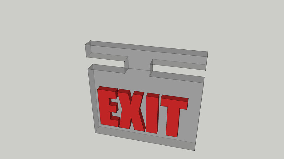 Exit sign | 3D Warehouse
