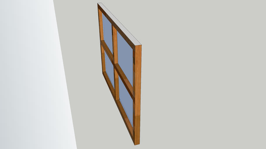 Window (dark wood) | 3D Warehouse