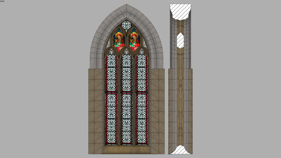 Gothic - Mt St Michel Abby Window | 3D Warehouse
