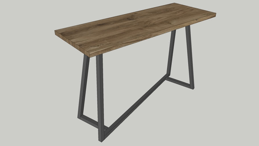 Console Table Raw Wooden Finish | 3D Warehouse