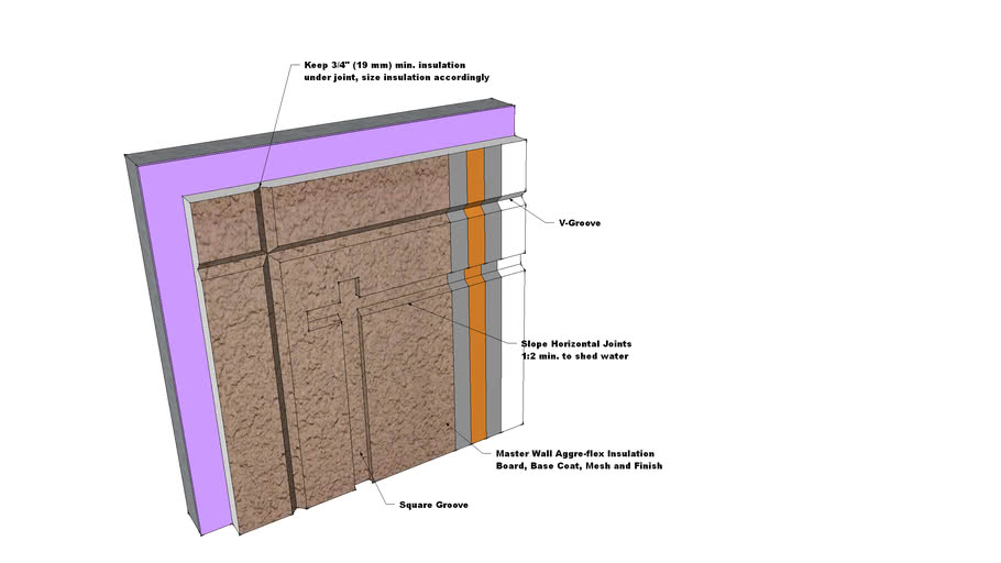 Aggre-flex EIFS Aesthetic Joint | 3D Warehouse