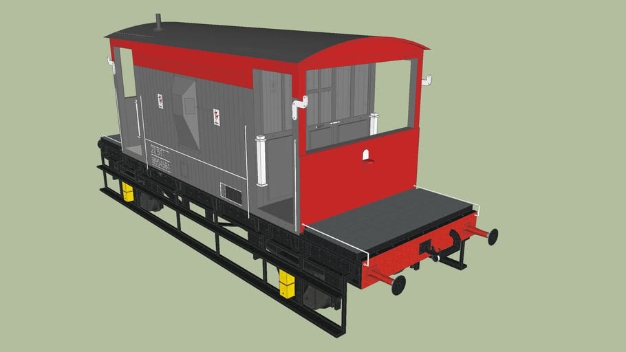BR 20 Ton Brake van in Railfreight livery | 3D Warehouse